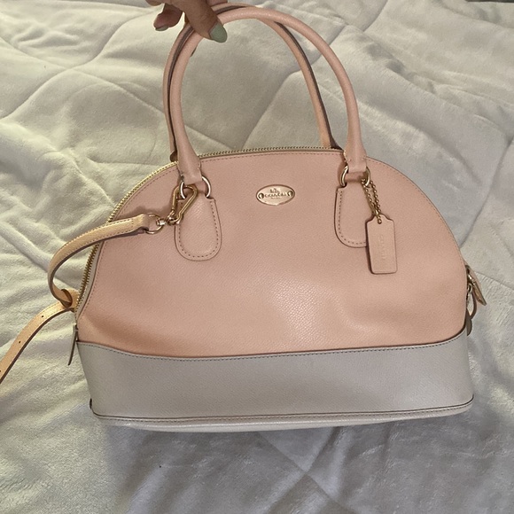 Coach | Bags | Coach Cora Dome Satchel Peach | Poshmark